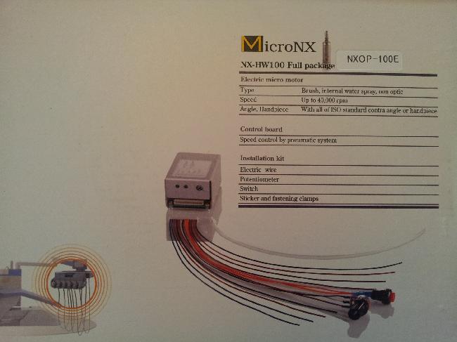 MicroNX NXOP-100E brush, fiber optic, water, electric micromotor
